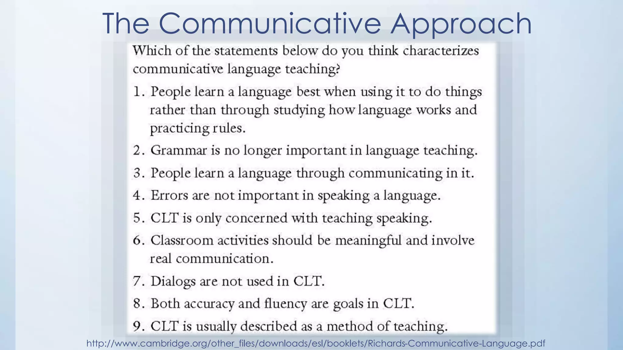 Communicative Reading Activities | PPTX