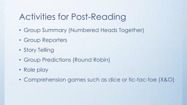 Communicative Reading Activities | PPT