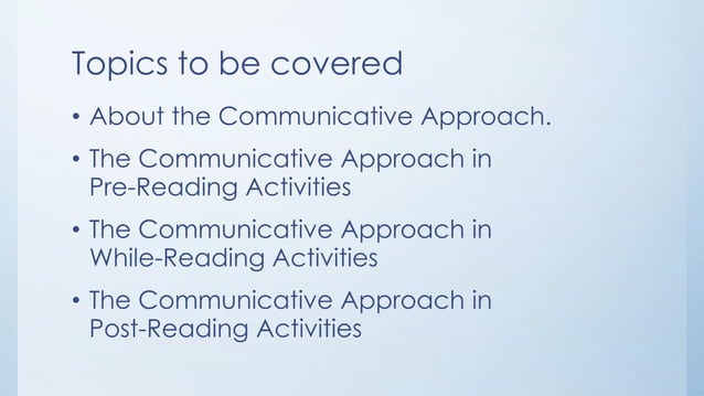 Communicative Reading Activities | PPT