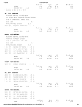 Transcript | PDF | Undergraduate Education | College Education