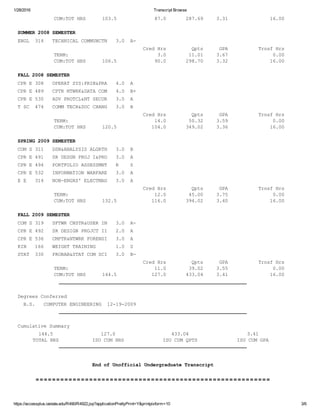Transcript | PDF | Undergraduate Education | College Education