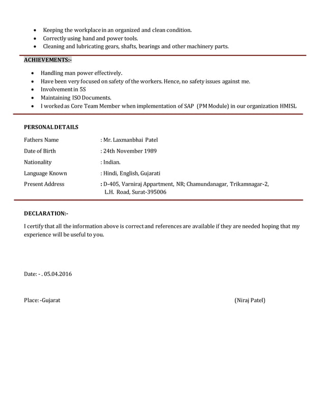 Niraj Patel Presentation | DOCX