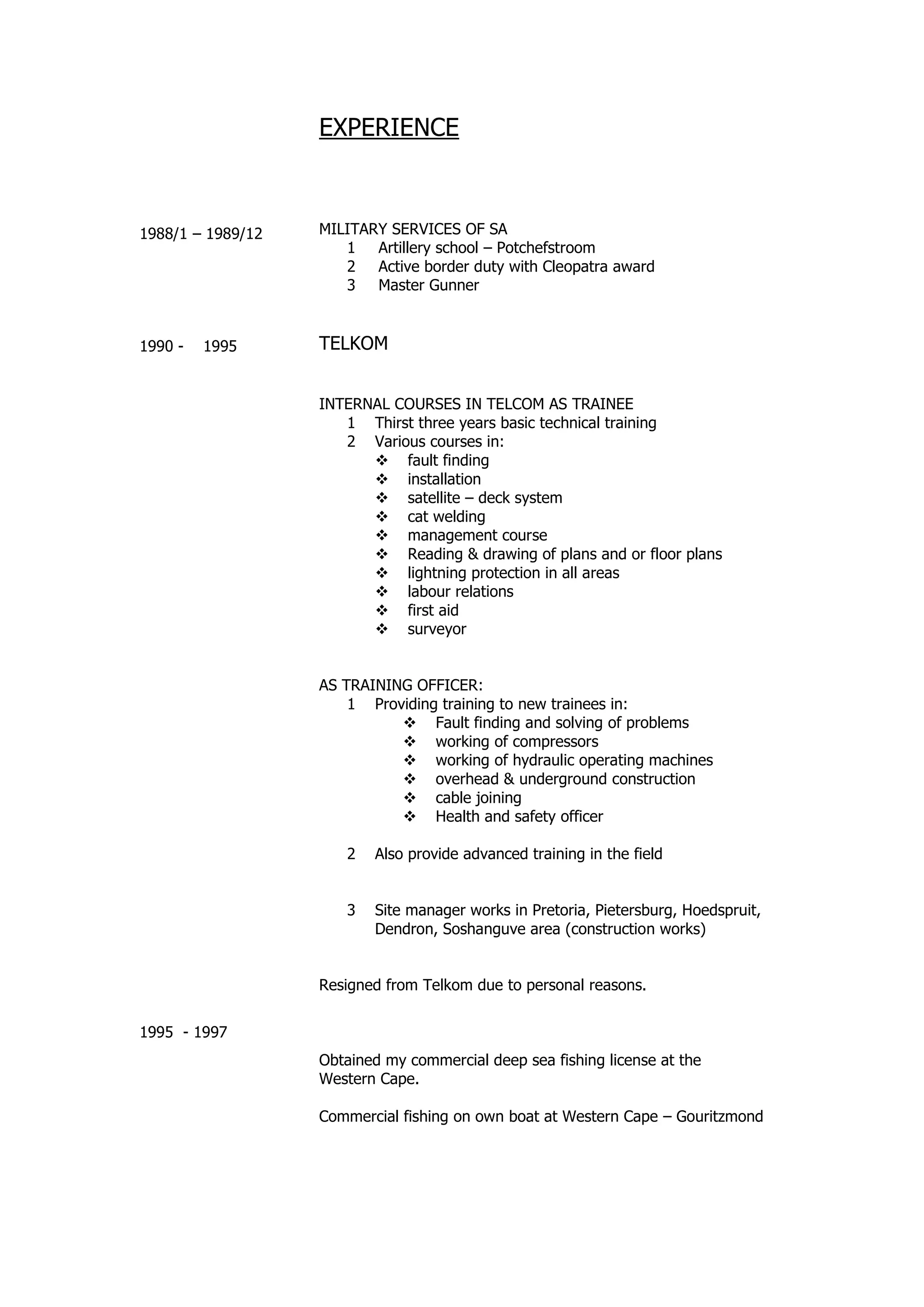 JJ SCHEEPERS CV | PDF | First Aid | Injuries
