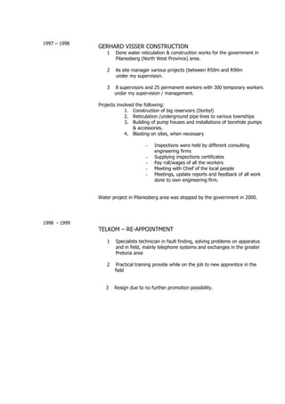 JJ SCHEEPERS CV | PDF