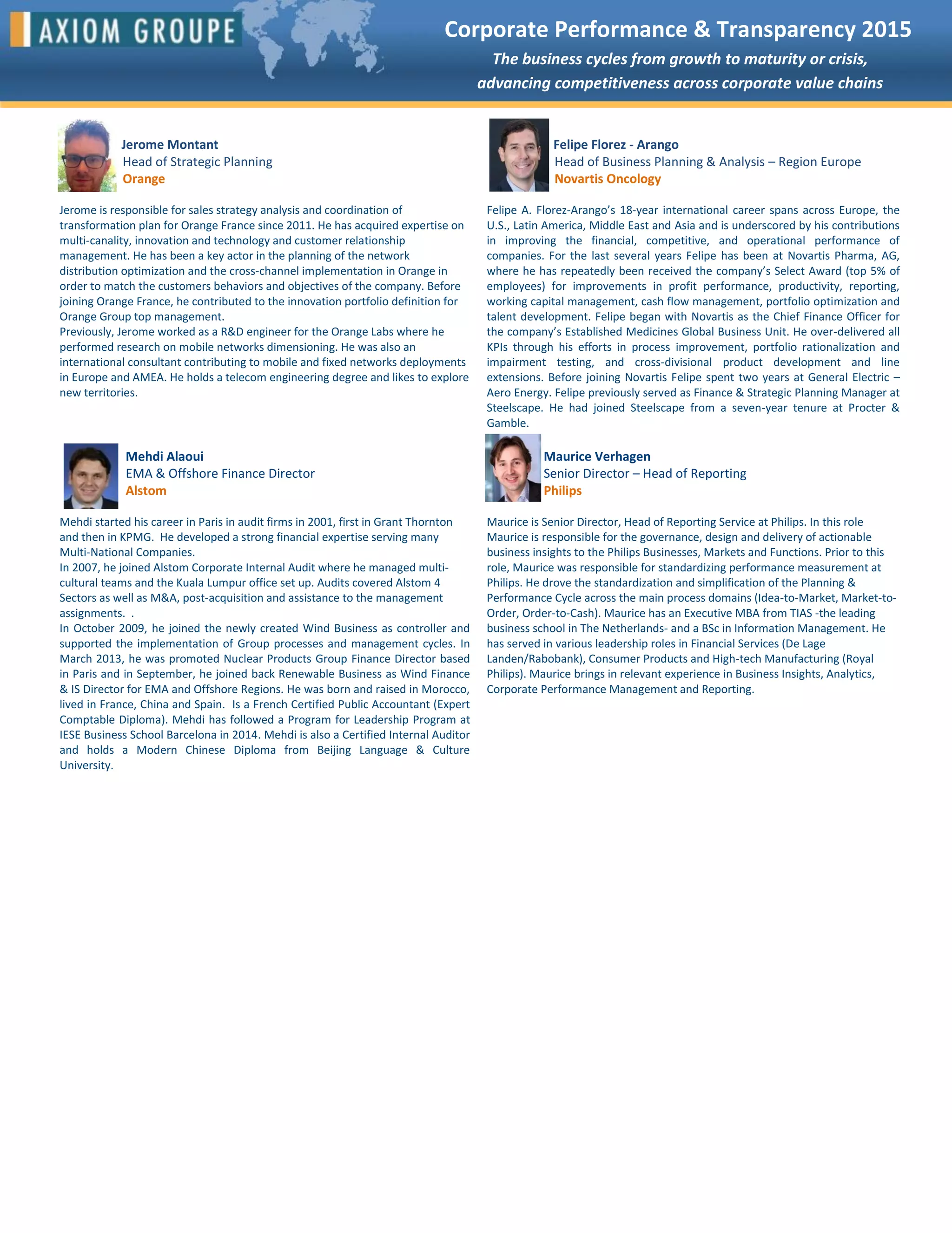 Corporate Performance Transparency Sep2015 | PDF