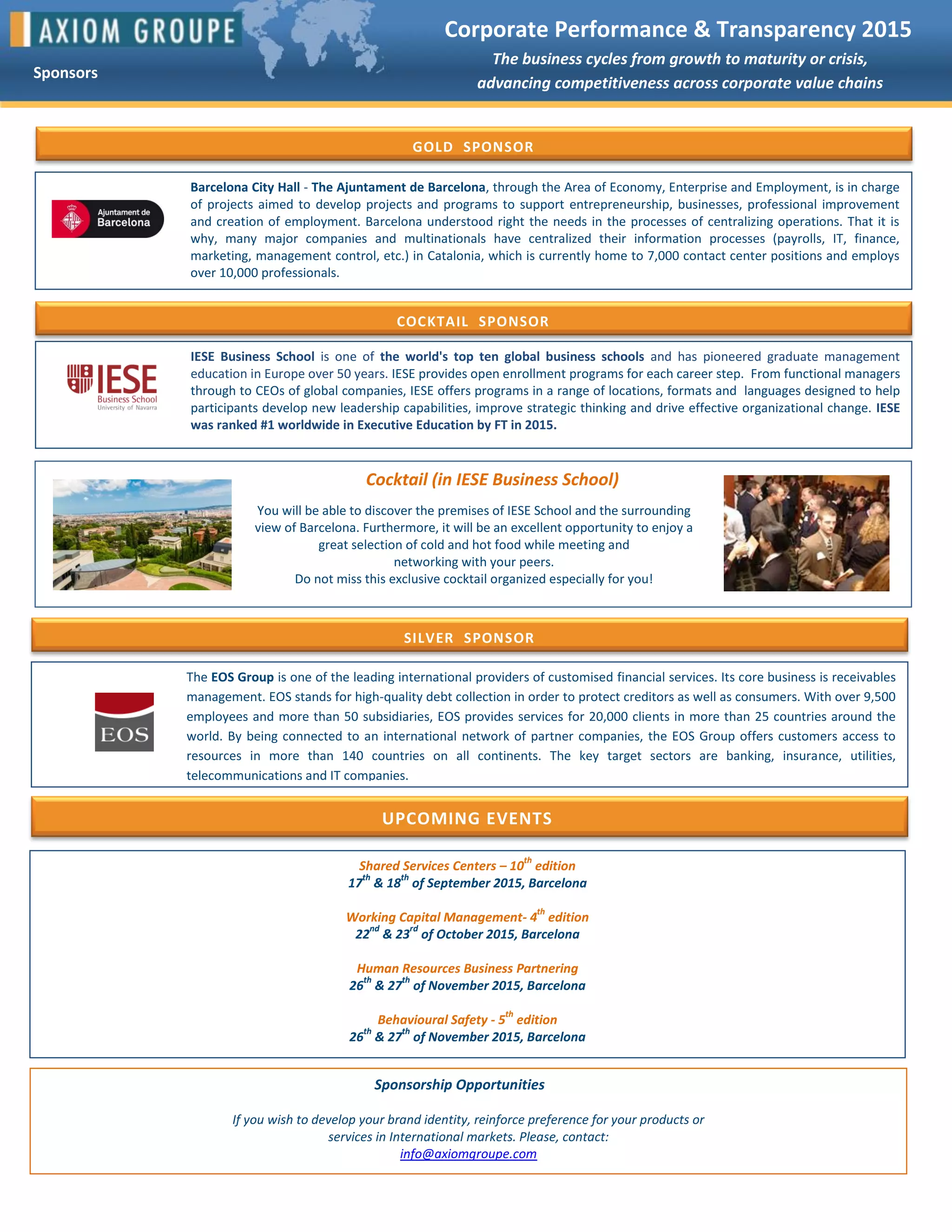 Corporate Performance Transparency Sep2015 | PDF