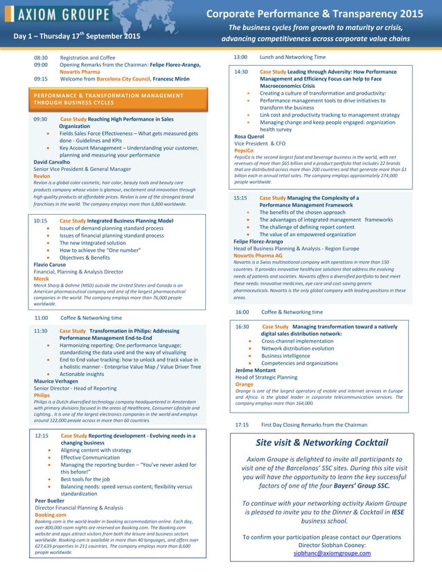 Corporate Performance Transparency Sep2015 | PDF