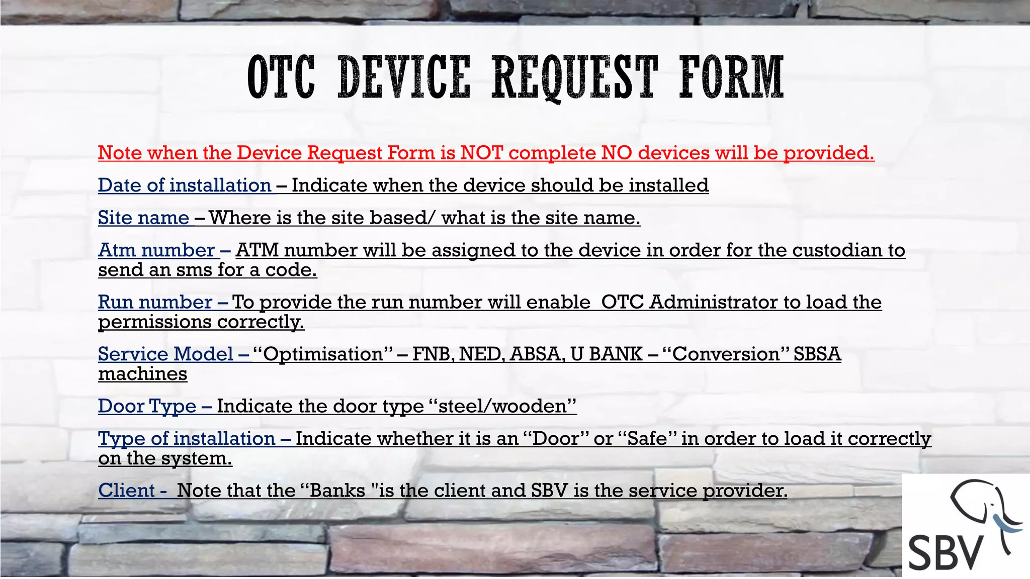 OTC Device presentation | PDF | Technology & Computing