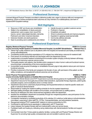 Nika Johnson PT, Resume-final | PDF