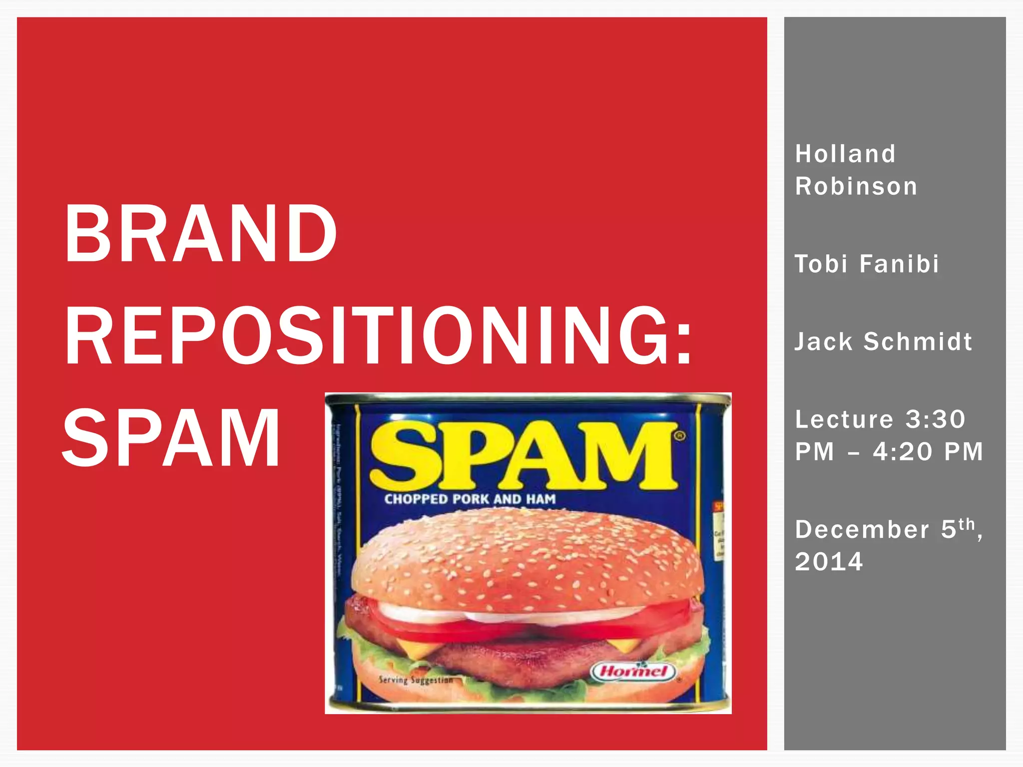 SPAM Powerpoint - without video | PPT