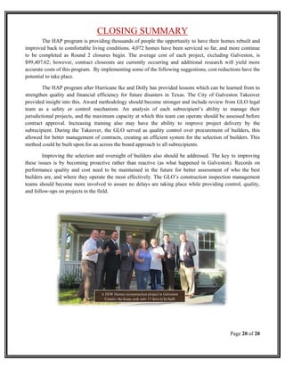 Homeowner Assistance Program Report | PDF | Government Support and ...