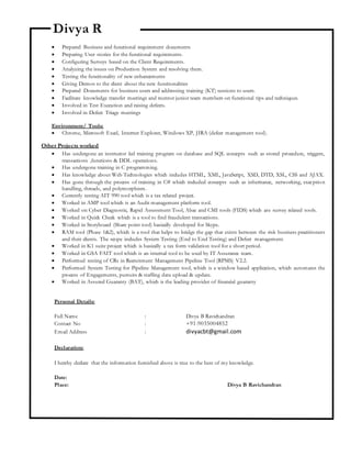 DivyaBRavichandran-Senior Software Engineer | PDF