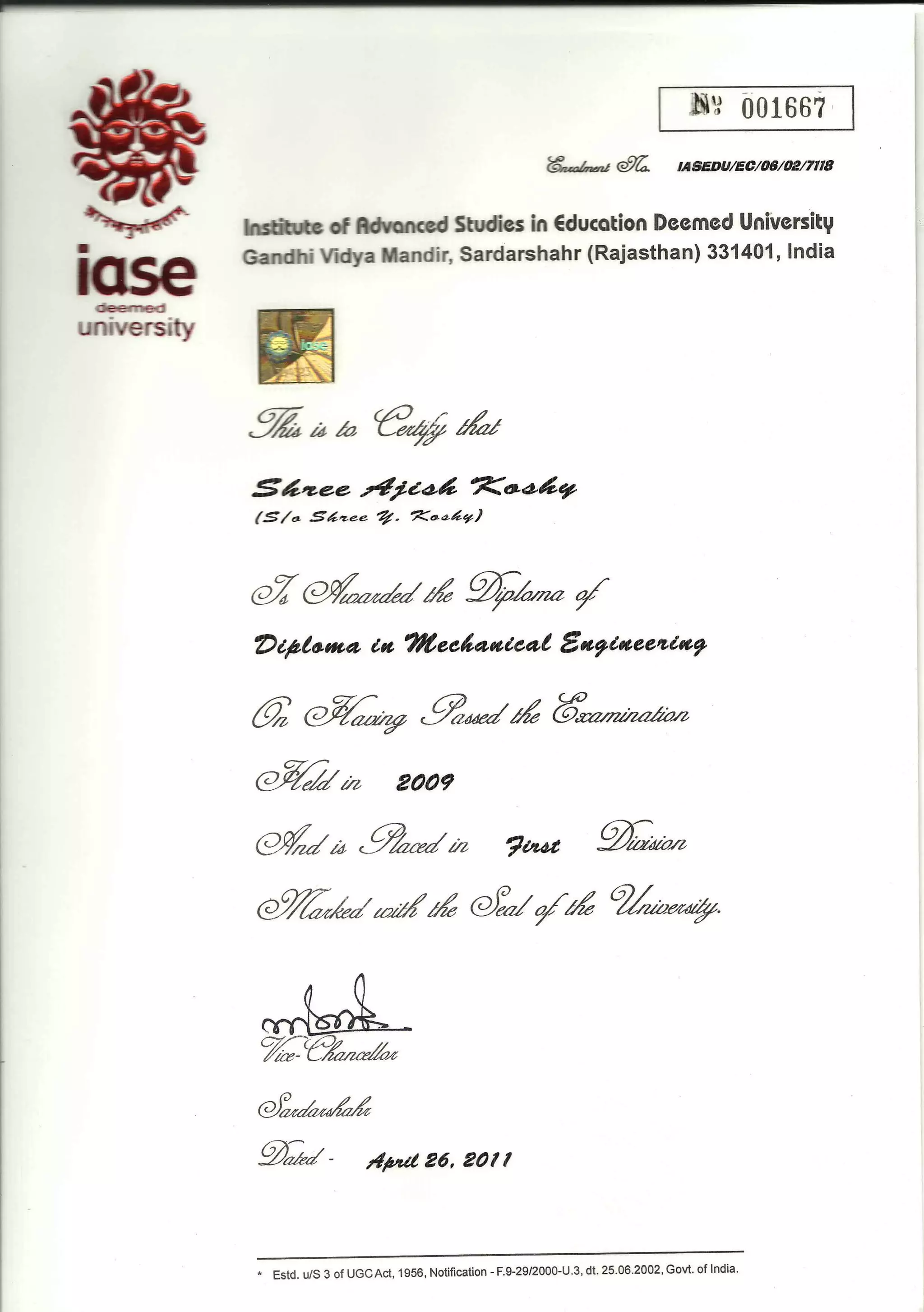 college certificate | PDF