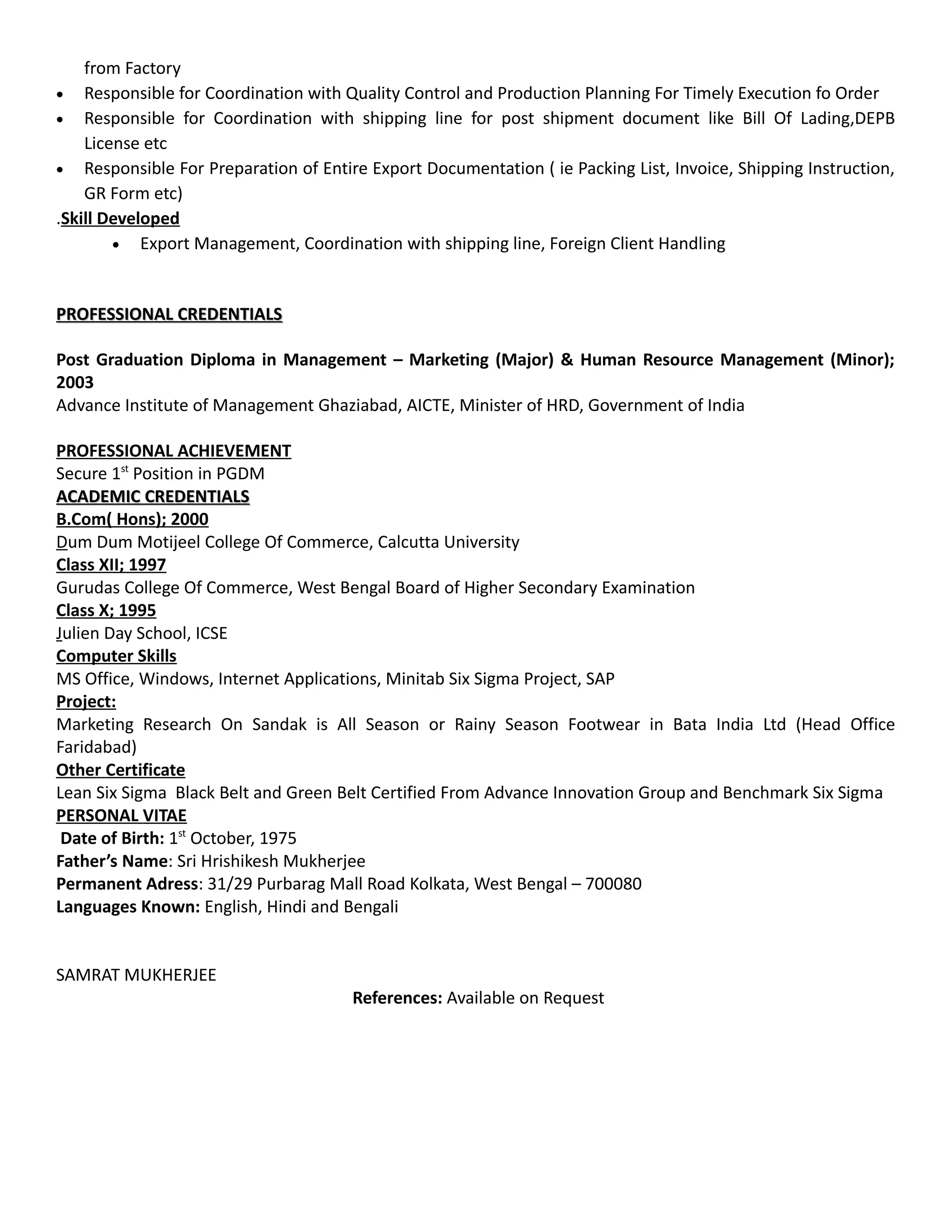 samrat cv | PDF