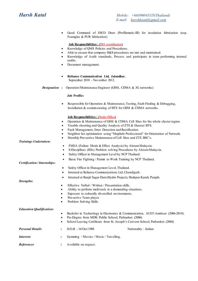 CV_Harsh | DOCX | Civil Engineering Industry | Industries