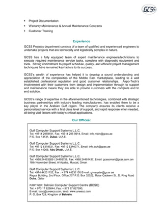 GCSS COMPANY PROFILE | PDF