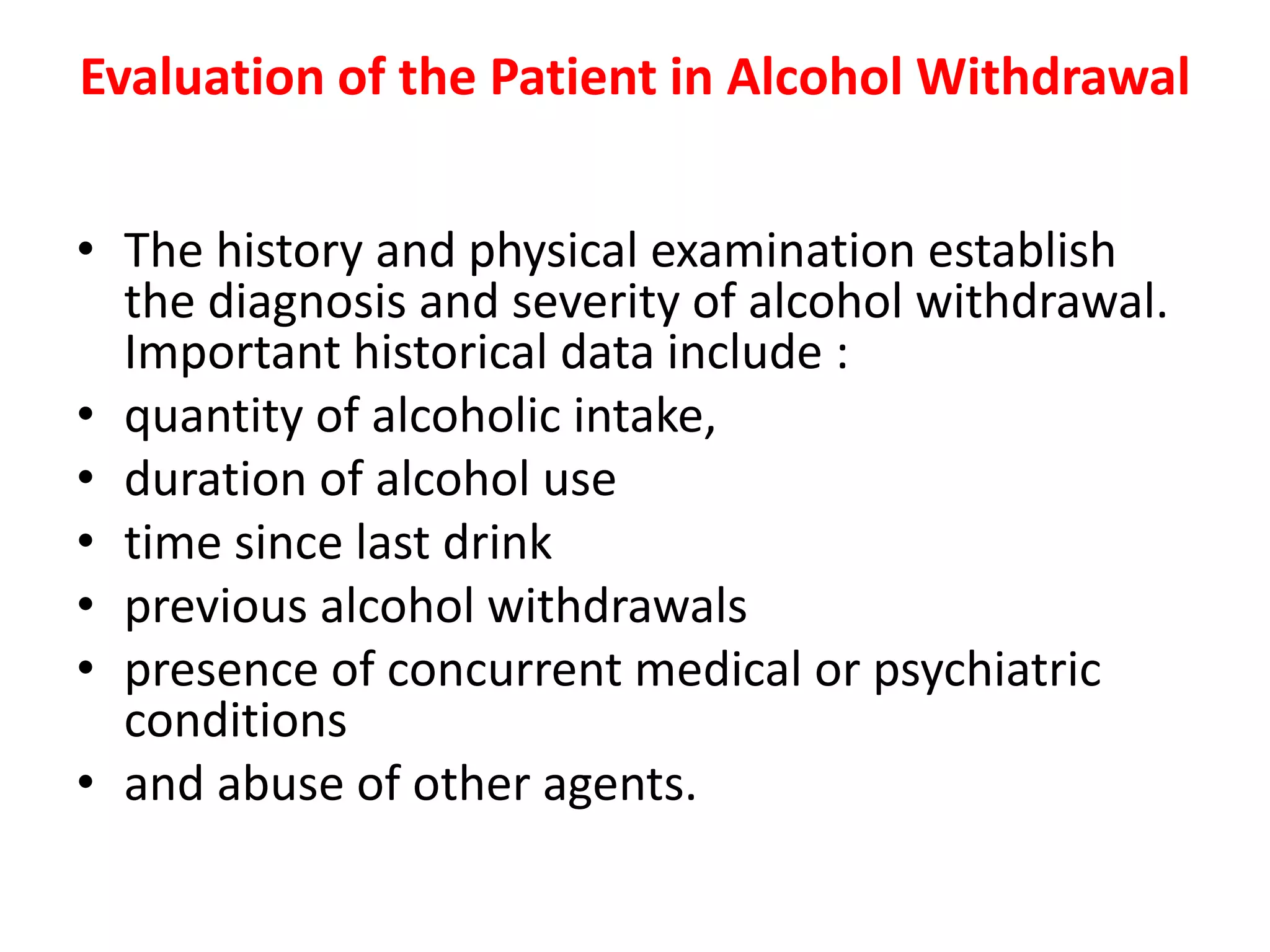 Alcohol Withdrawal | PPTX