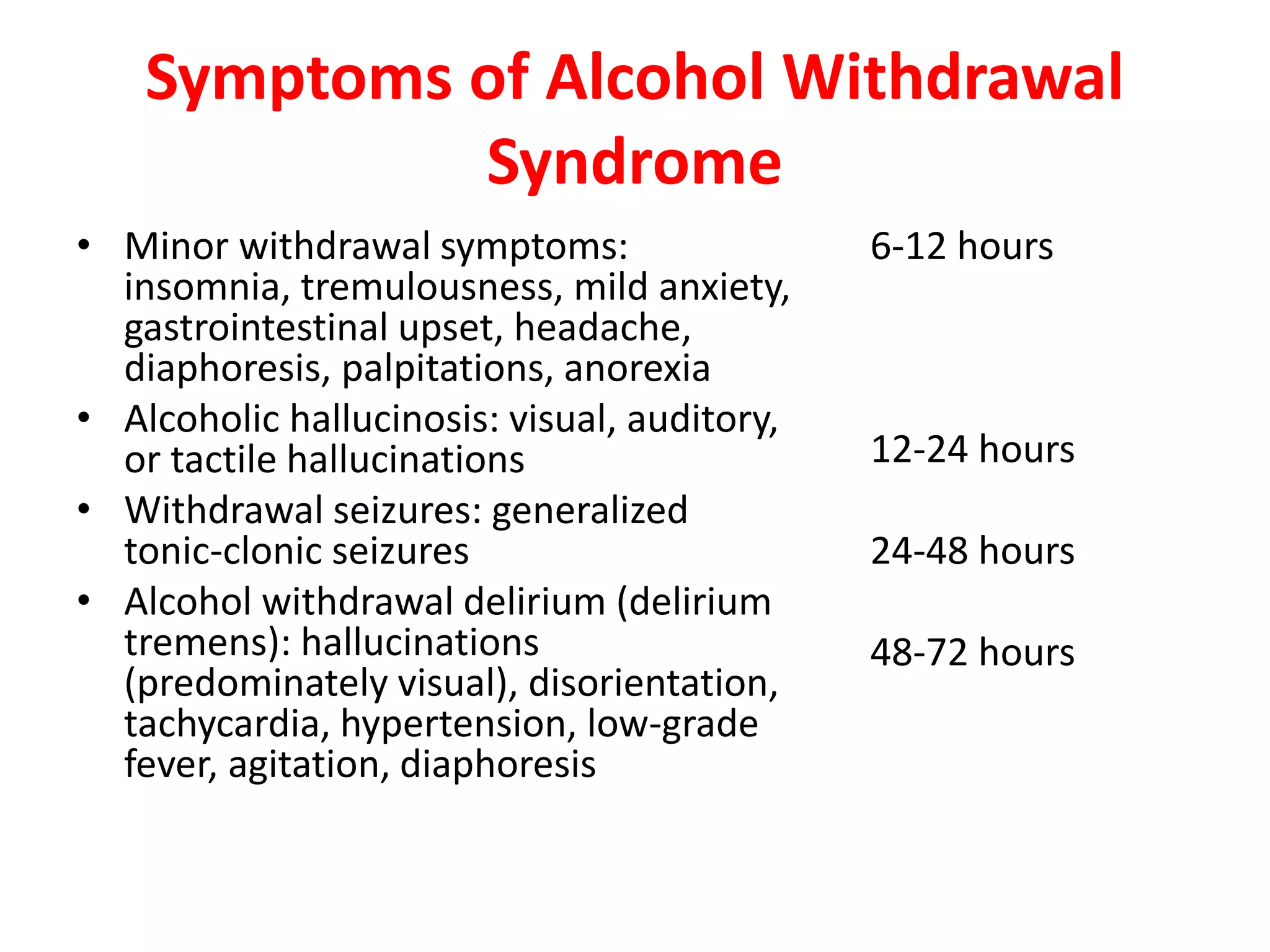 Alcohol Withdrawal | PPTX