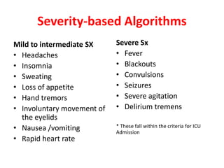 Alcohol Withdrawal | PPTX