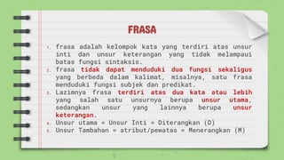 2_BAB 2 FRASA 11 SMA JENIS DAN CARA PENGGUNAAN FRASA | PPT