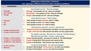 2 Bac - Expressing addition and concession.pptx