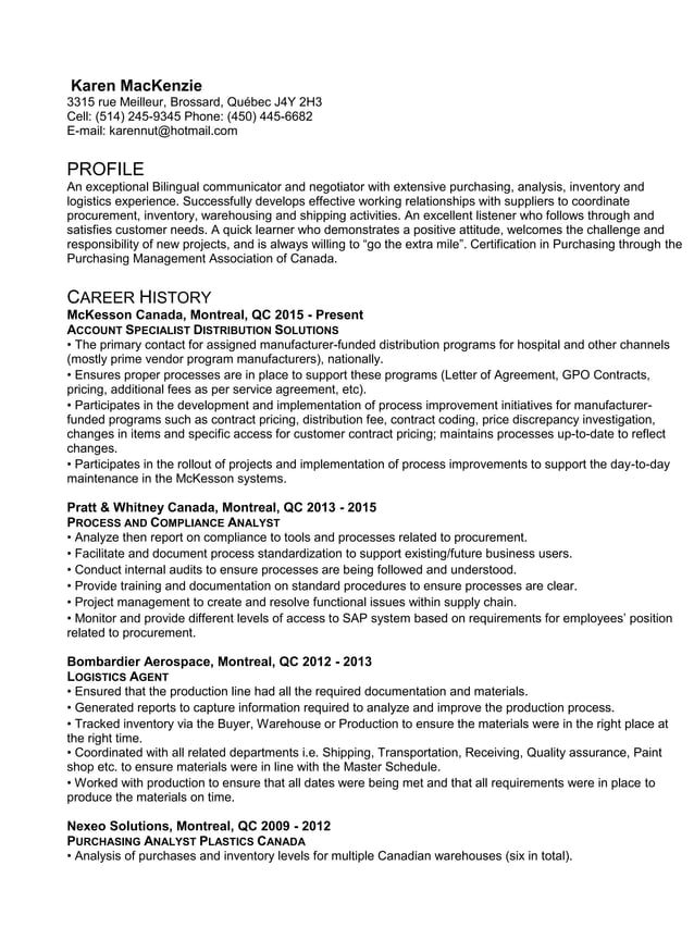 Karen MacKenzie Resume July 2016 | PDF
