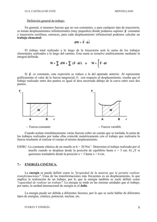 2º Bachillerato: Mecanica (Fuerzas y Energía) | PDF