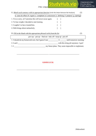 2Bac Lge Test May 23 | PDF | Resume Writing and Advice | Job Search
