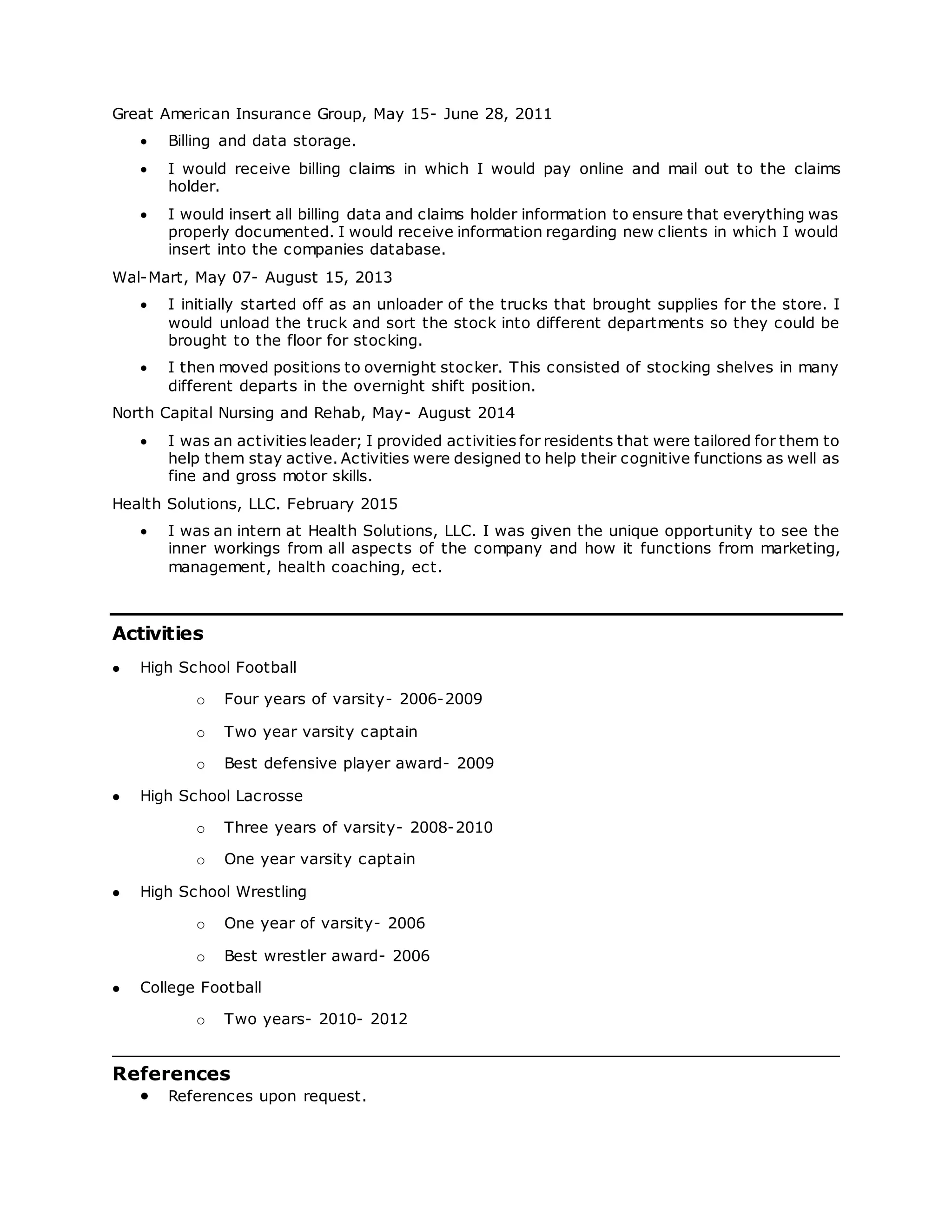 Maxwell V-2.5 Hendricks Resume(2014) | DOCX
