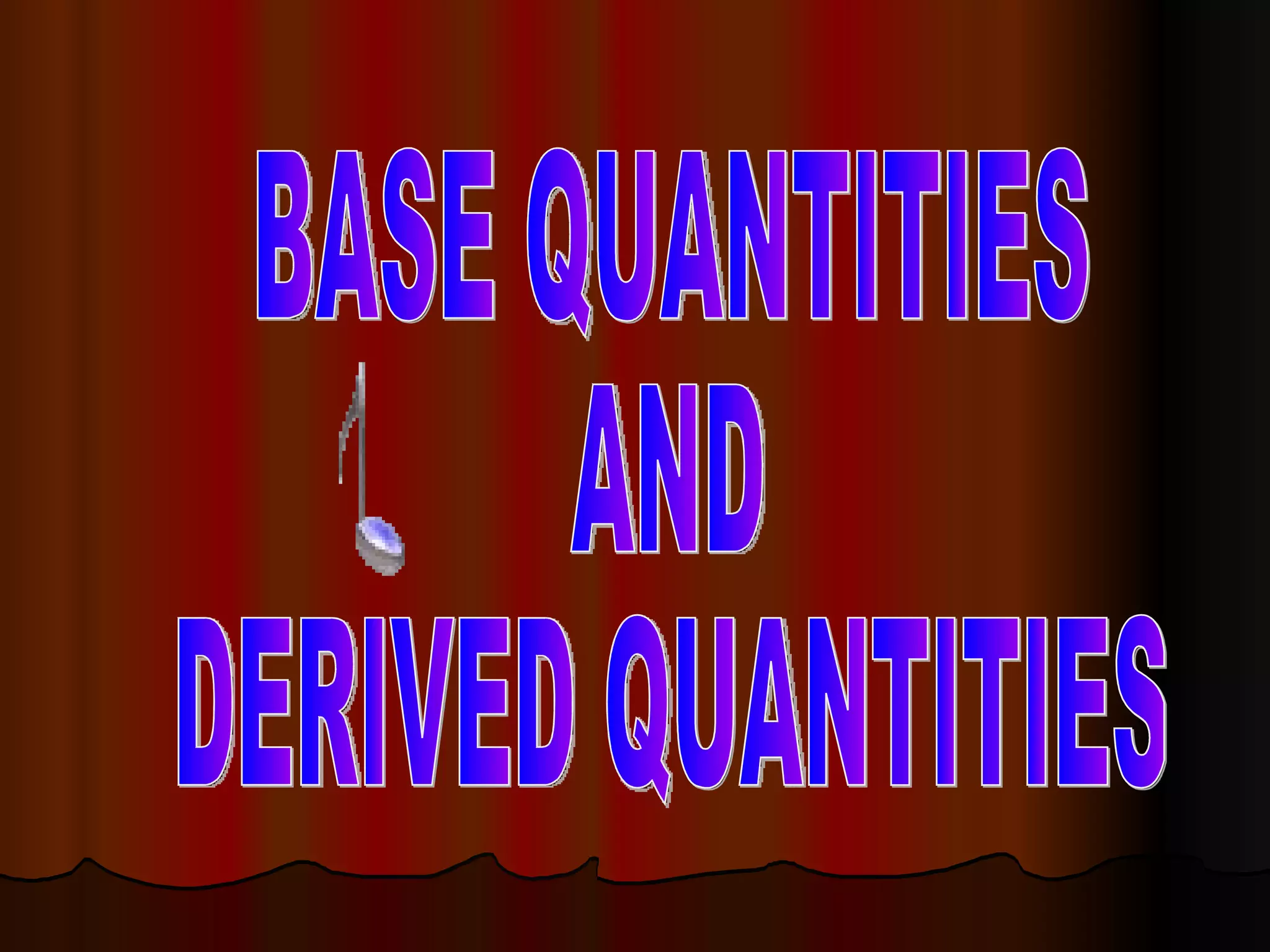 2 Base And Derived Quantities | PPT
