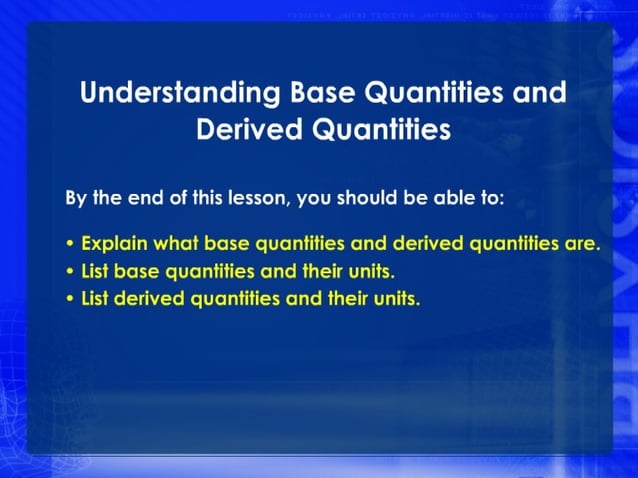 2 Base And Derived Quantities | PPT