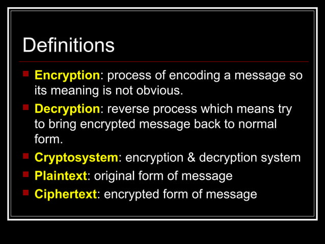 Basic Encryption Decryption Chapter 2 | PPT