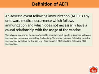 2_Basics of surveillance of Adverse events following immunisation | PPTX
