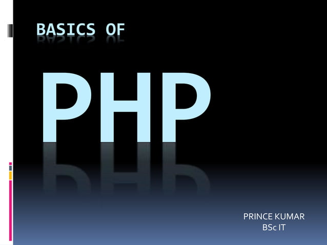 basics of php | PPT