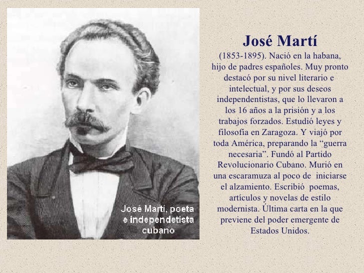 Nuestra America Latina Jose Marti Biografia