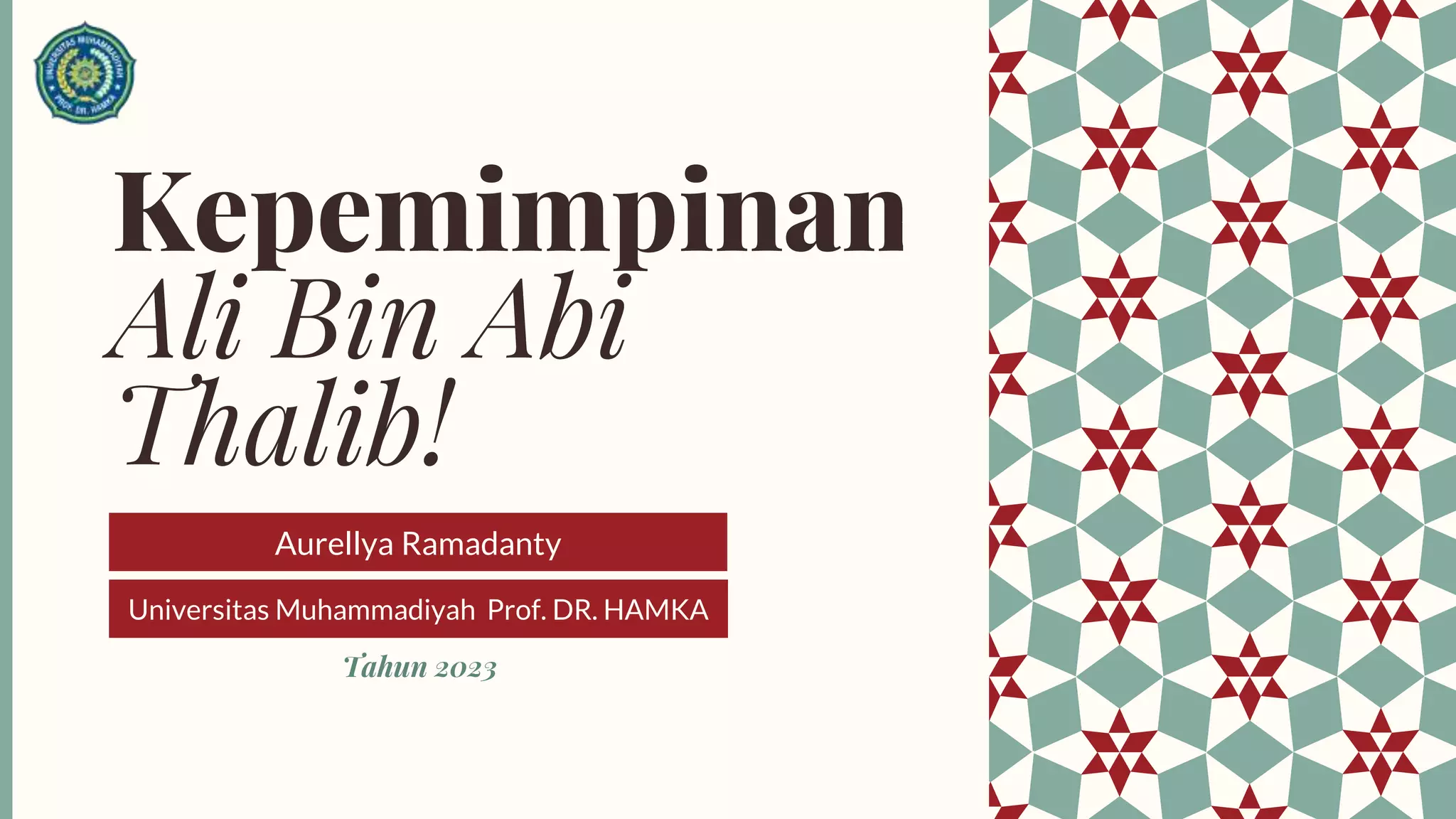 Kepemimpinan Ali bin Abi Thalib | PPTX