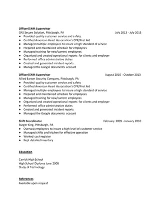 Saul David Wells Jr. Resume | PDF