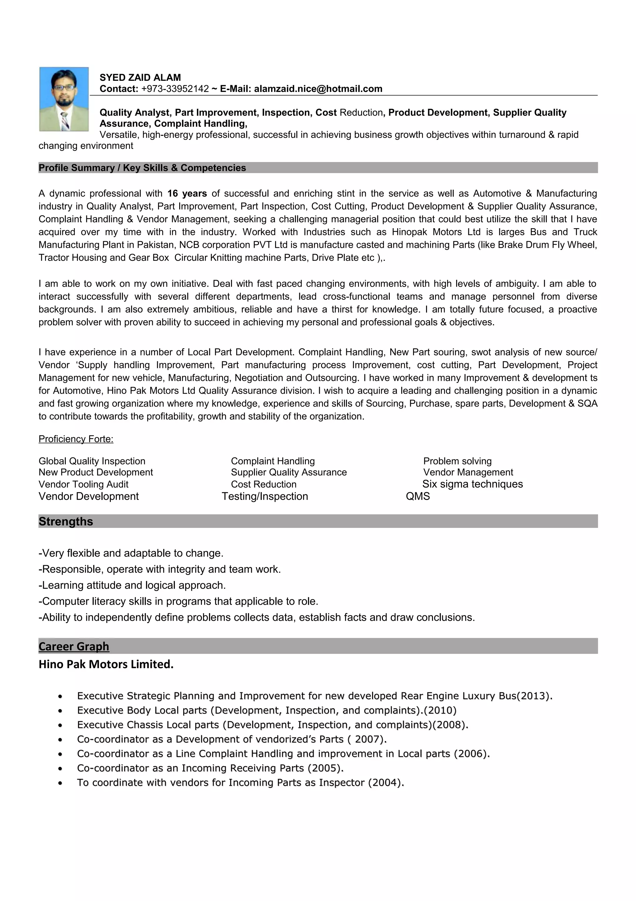 Zaid Detail CV | DOC