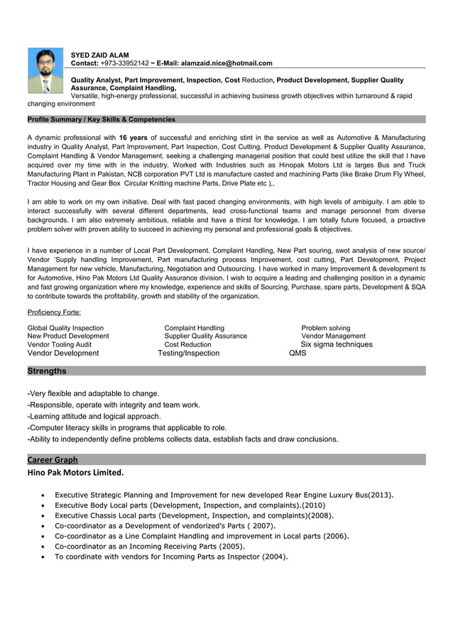 Zaid Detail CV | DOC