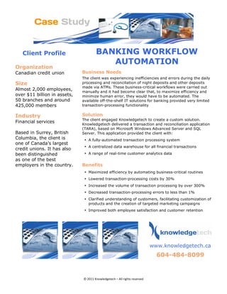 Banking Workflow Automation | PDF