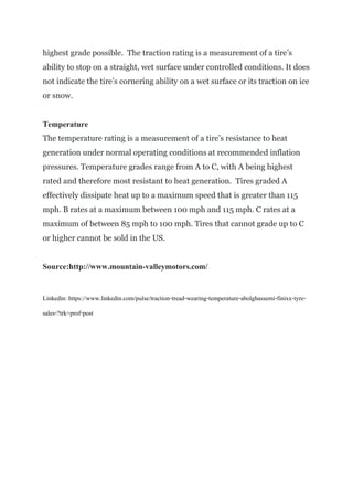 Traction, tread wearing and temperature | PDF