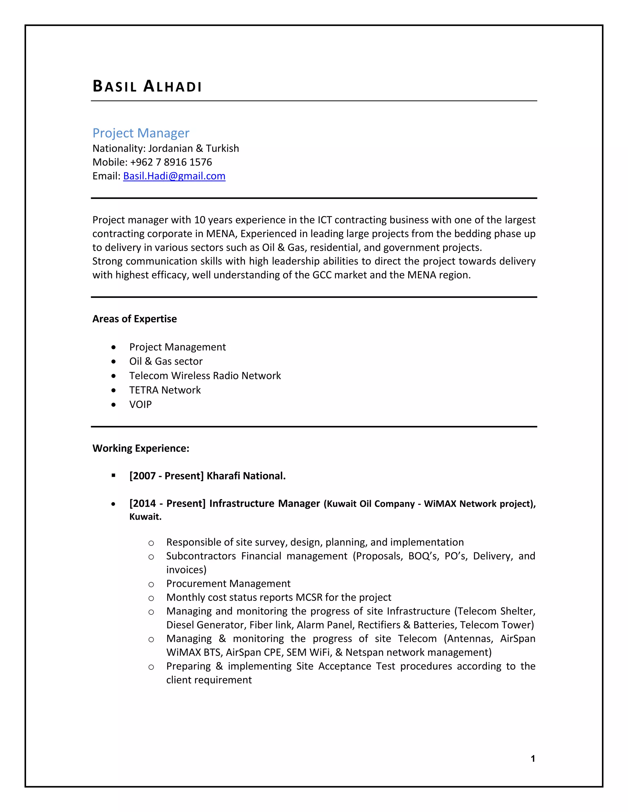 Basil_AlHadi_CV_Mgt | PDF | Computer Networking | Computing