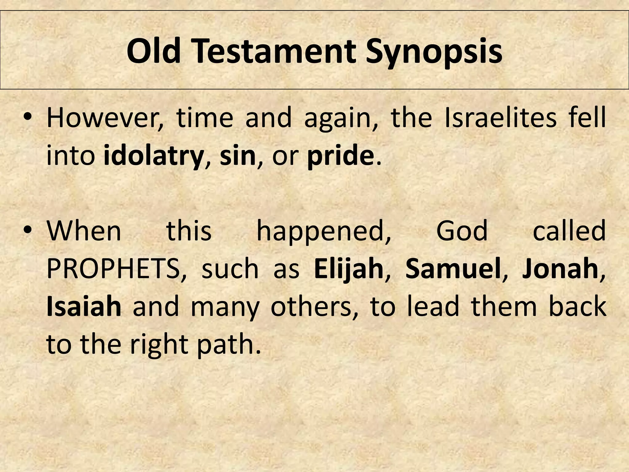 Basic Bible Survey Lesson 2 Old Testament | PPTX