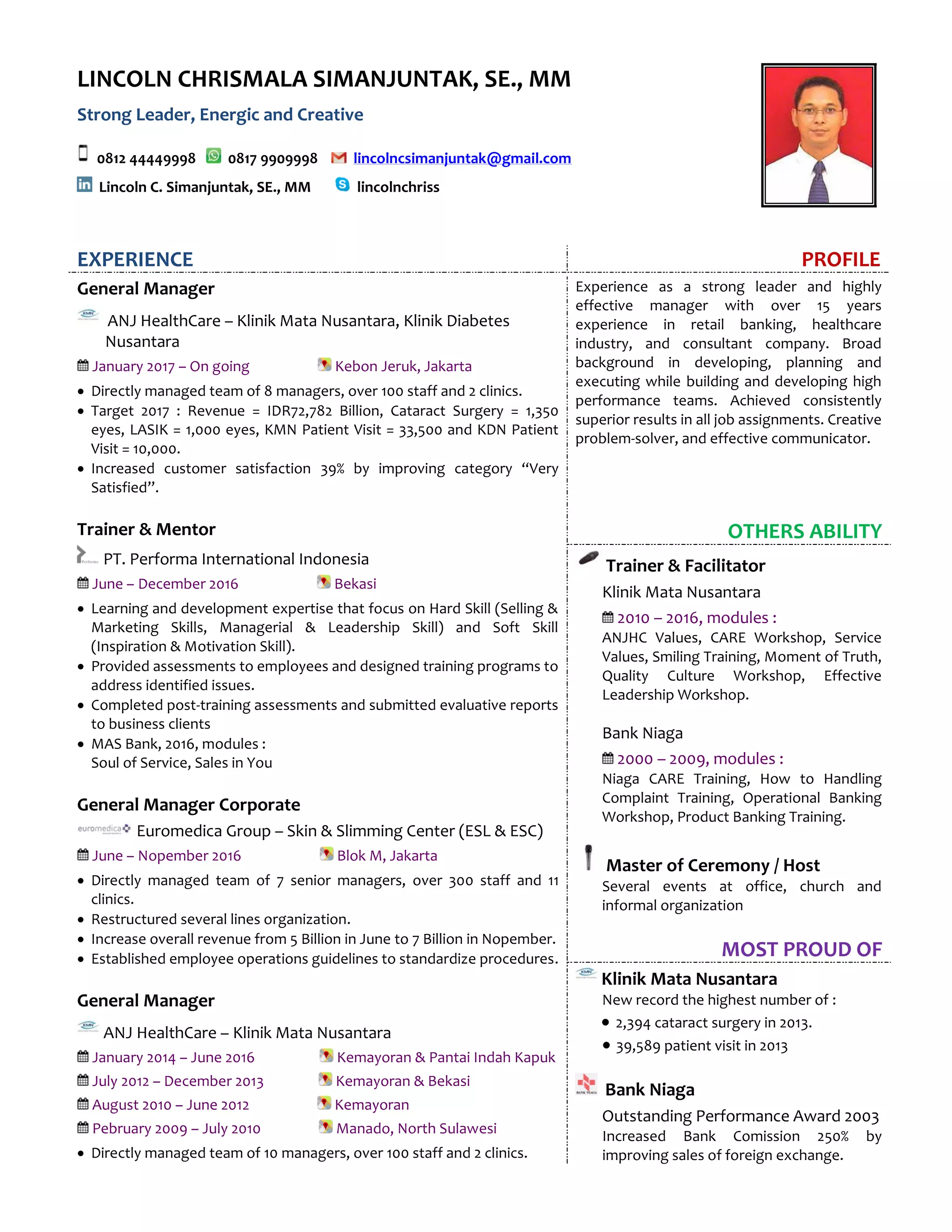 Lincoln - CV_January 2017 | PDF