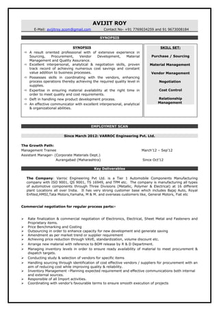 Avijit Roy Resume | PDF