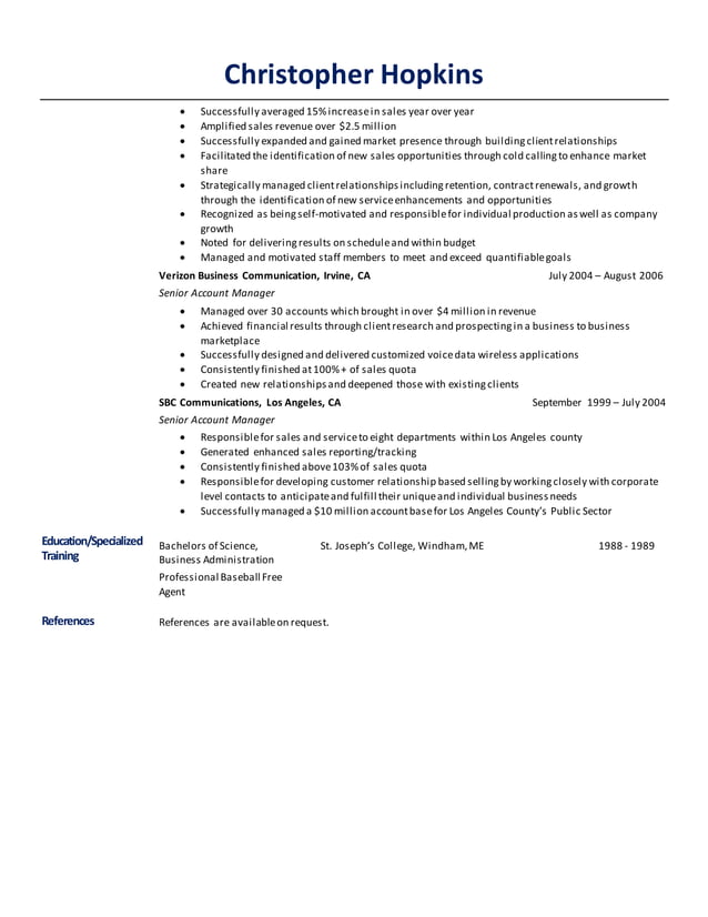 Christopher Hopkins Resume 2016 v1 | PDF