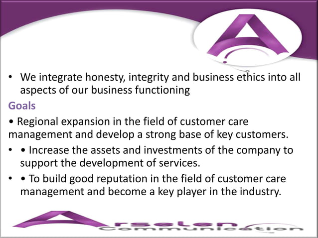 ARS Company Profile ppt file | PDF | Business | Business and Finance