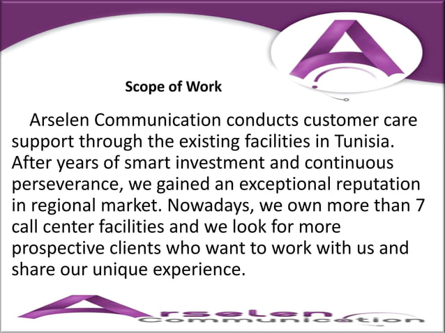 ARS Company Profile ppt file | PDF | Business | Business and Finance