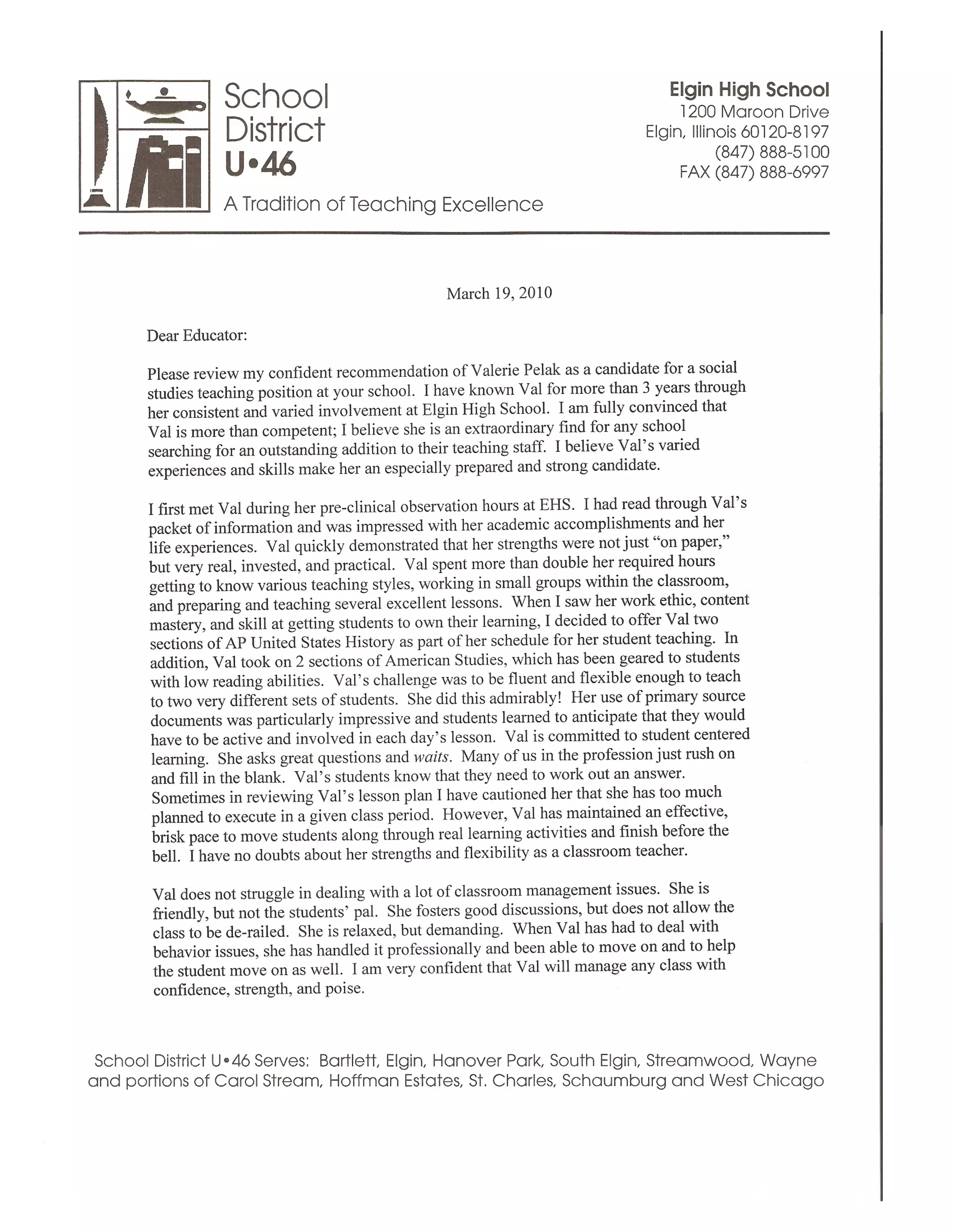 John D rec letter | PDF