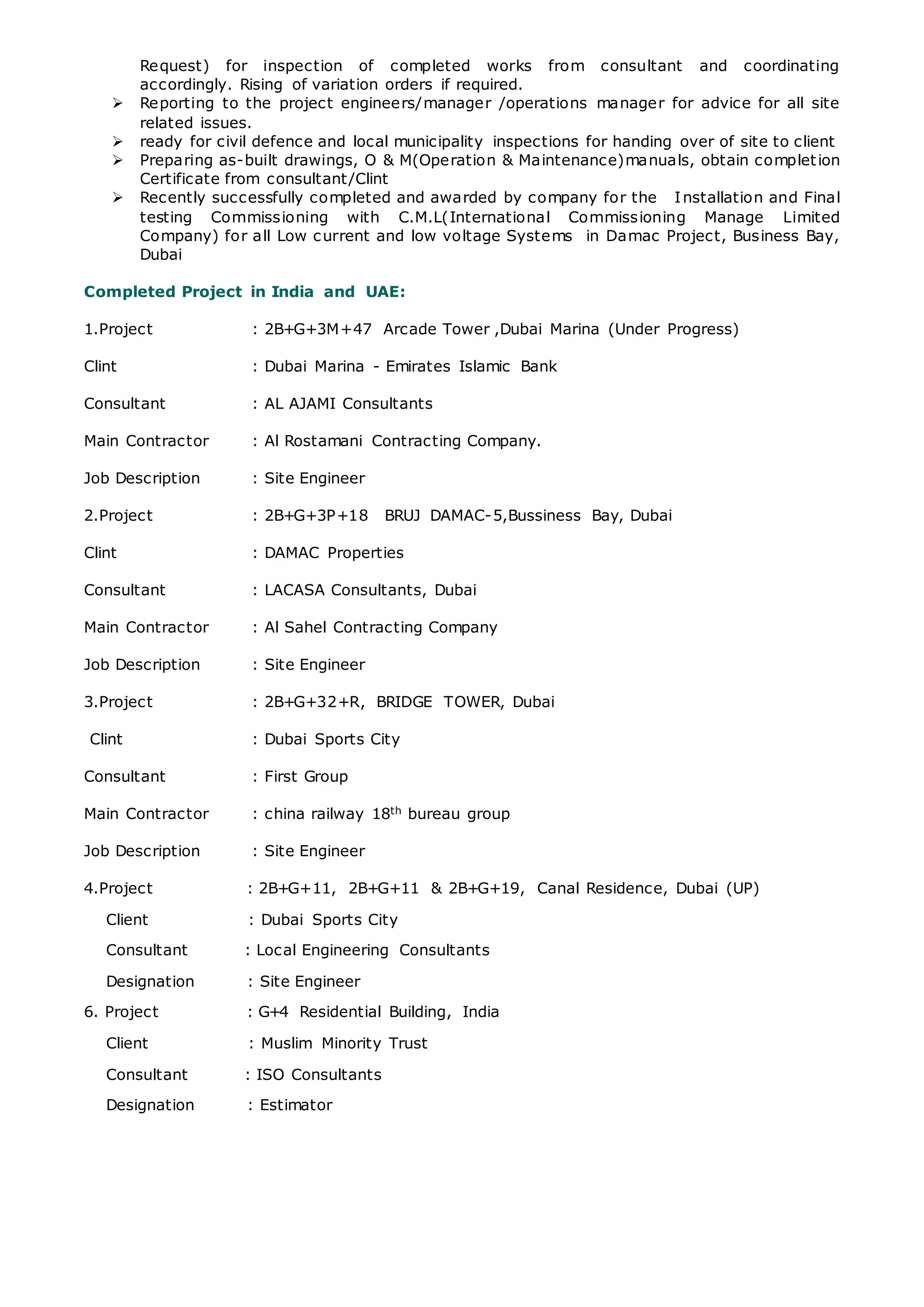 Electrical Enginneer. | DOCX